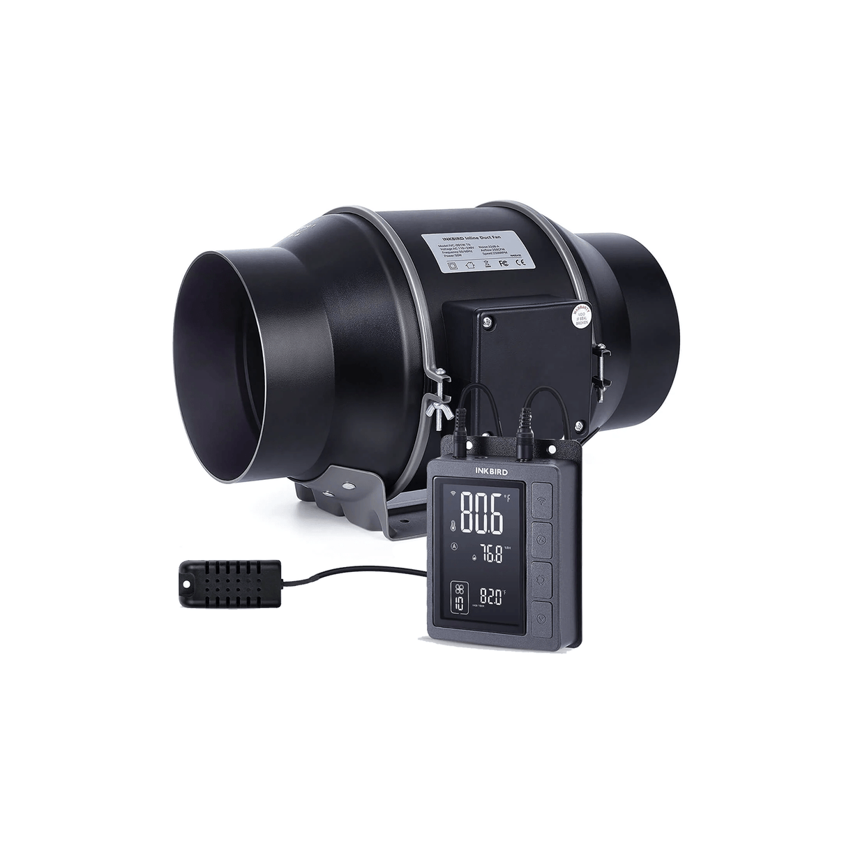 INKBIRD Smart 6" Inline Duct Fan with Temperature Humidity Controller