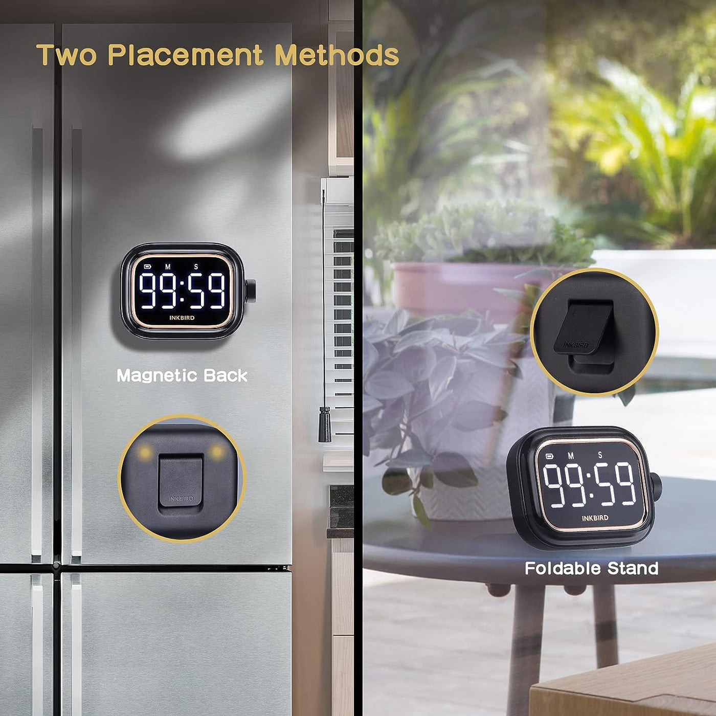 INKBIRD Digital Rechargeable Countdown Kitchen Timer Clock IDT-02