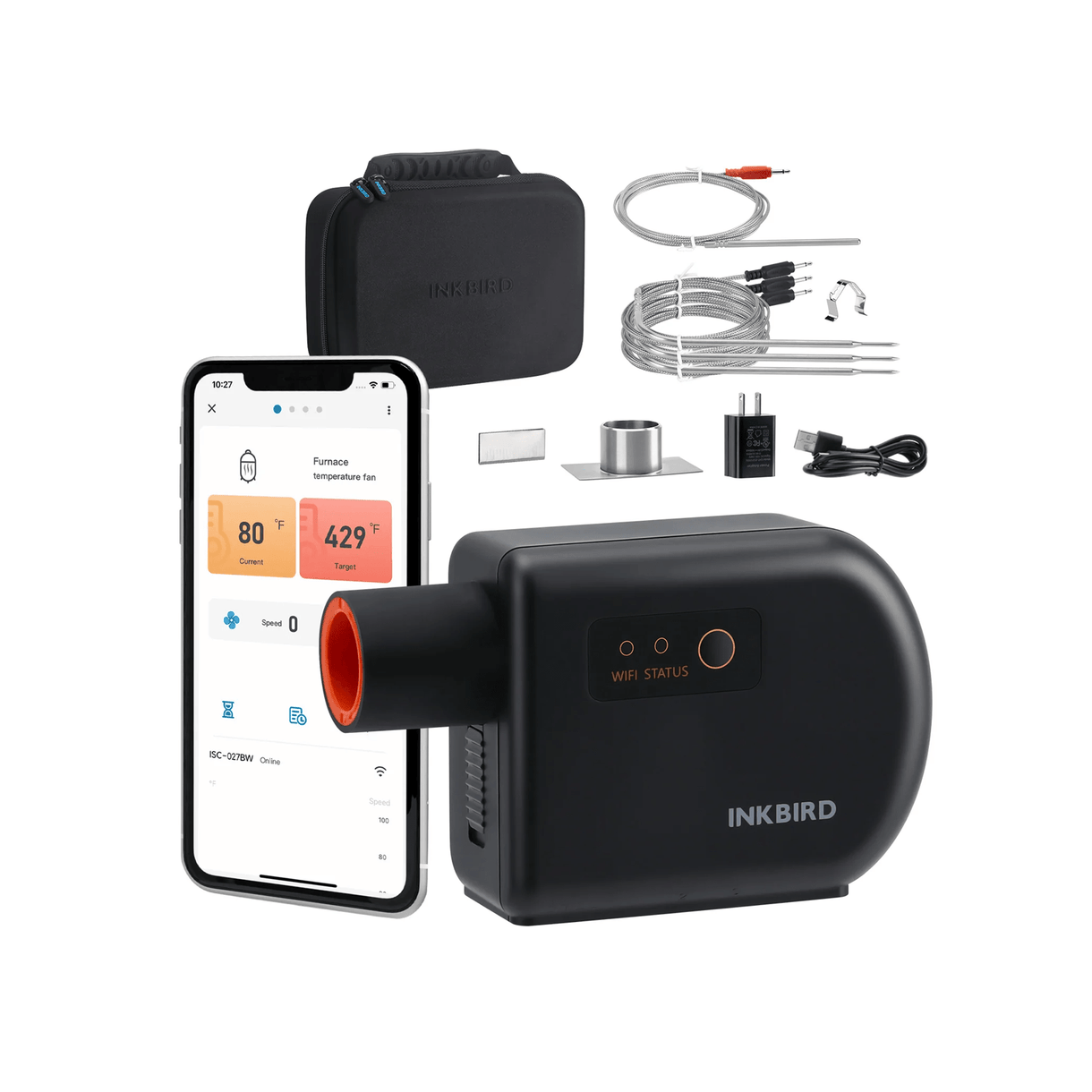 INKBIRD BBQ Smoker Temperature Controlled Fan Kit ISC-027BW