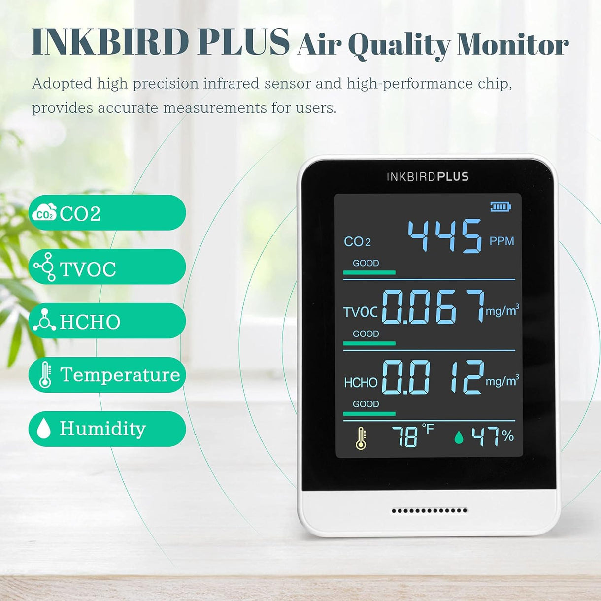 INKBIRDPLUS Air Quality Monitor