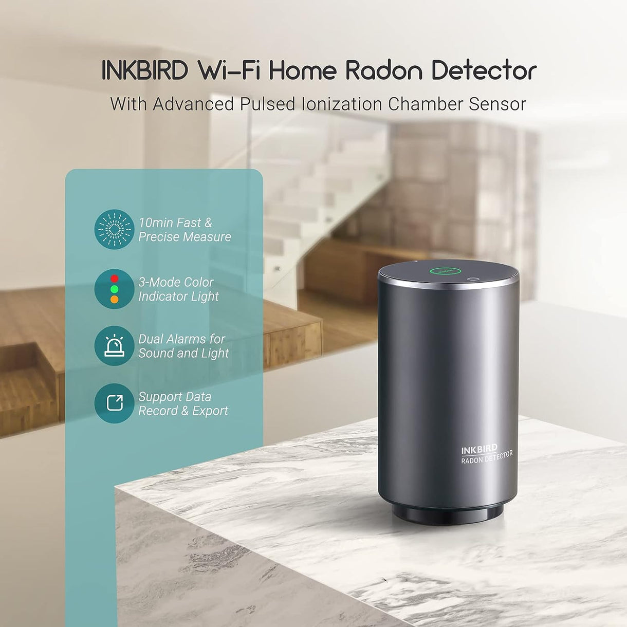 INKBIRD Wireless Radon Detector Data Logger INK-RD2