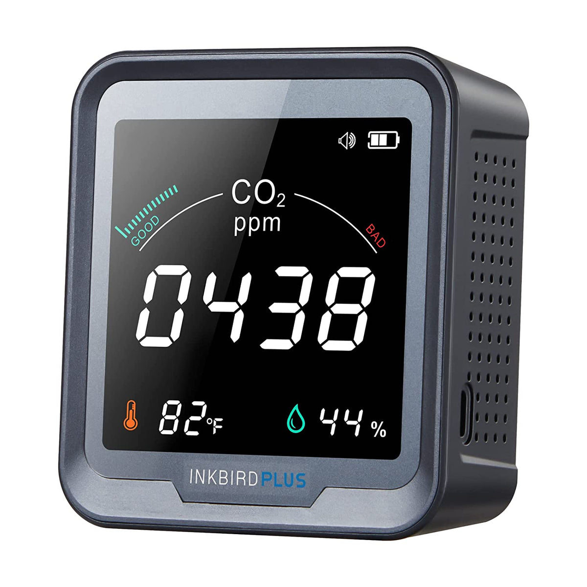 INKBIRDPLUS PTH-9C Indoor CO2 Detector Air Quality Monitor, Tester for ...