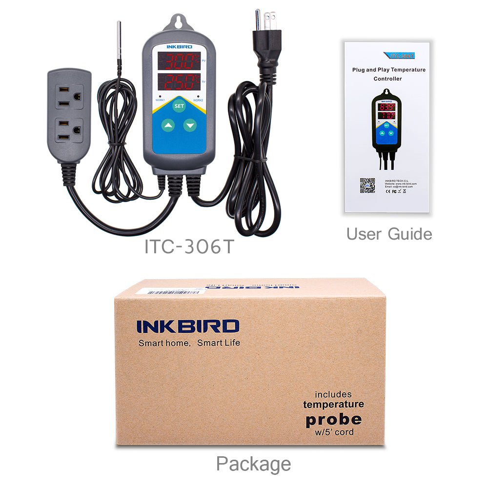 INKBIRD Digital Temperature Controller w/ Dual Outlets of Heating